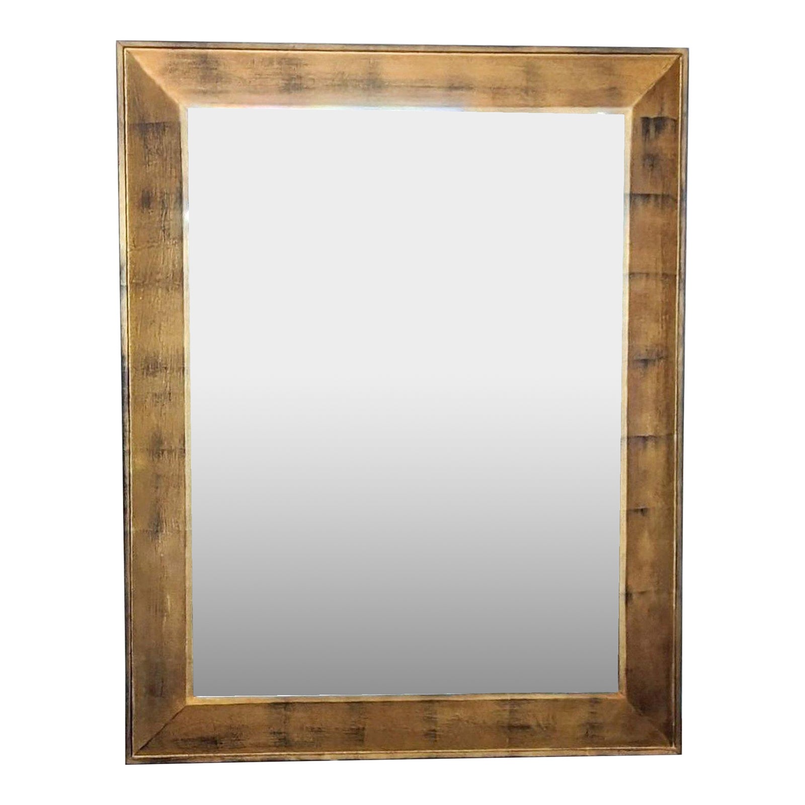 Decorative Arts Inc Gold Framed Beveled Wall Mirror | Chairish
