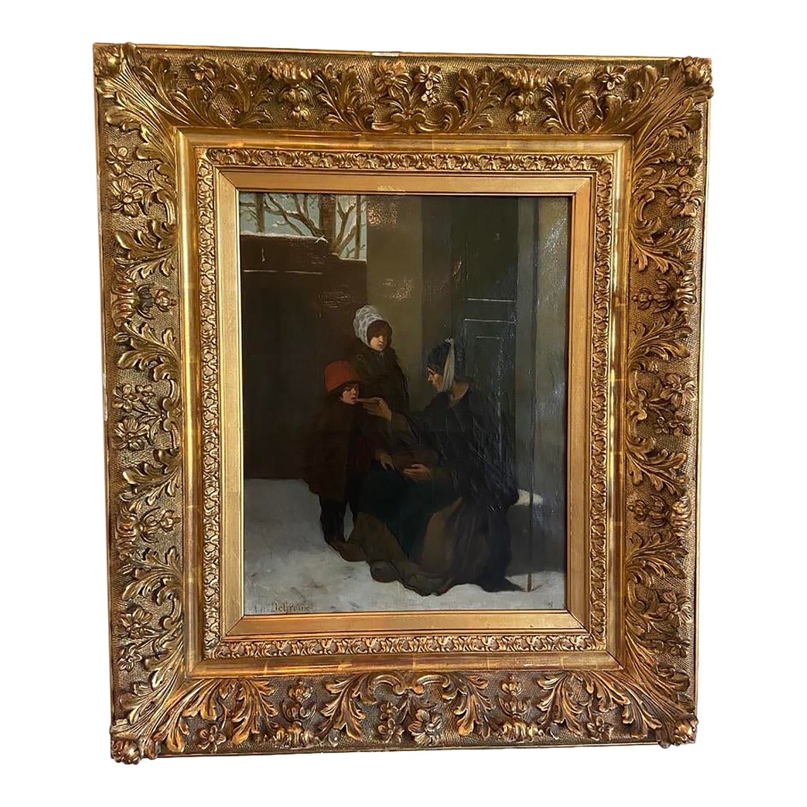 19th-Century Belgian Academic Realist Style Painting, by Charles De ...