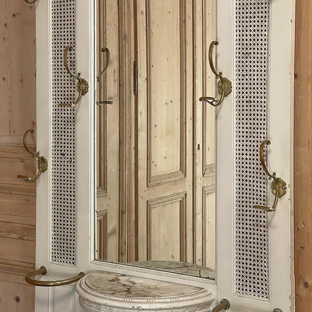 19th Century French Louis XVI Painted Hall Tree | Chairish