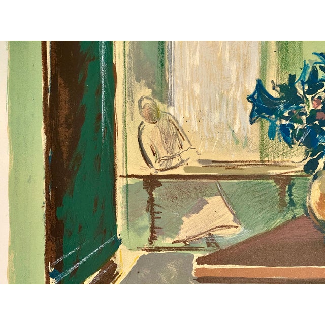 Modernist Josef Floch (1895-1977) "Studio With Flowers 1958)", Signed and Numbered | Chairish