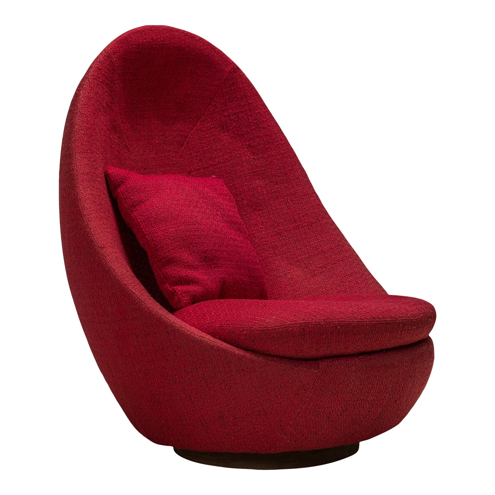 Milo Baughman American Mid-Century Light Red Textured Upholstered ...