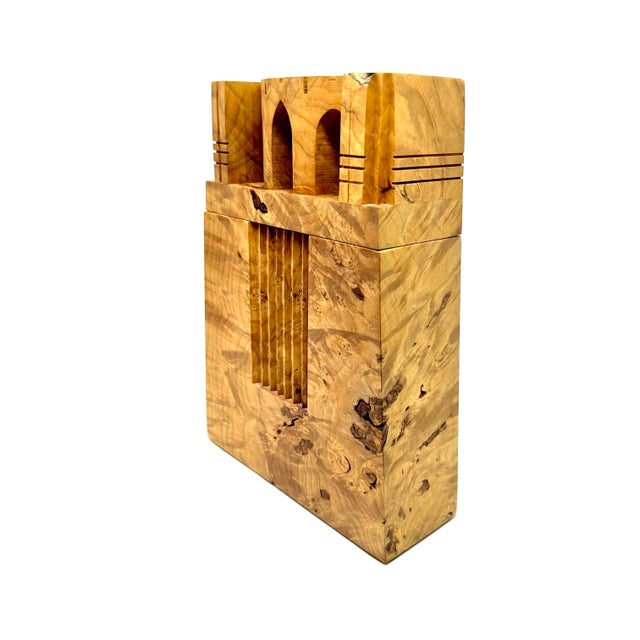 Michael Elkan Studios "Castles #14" Hand-Carved Birdseye Maple Box ...