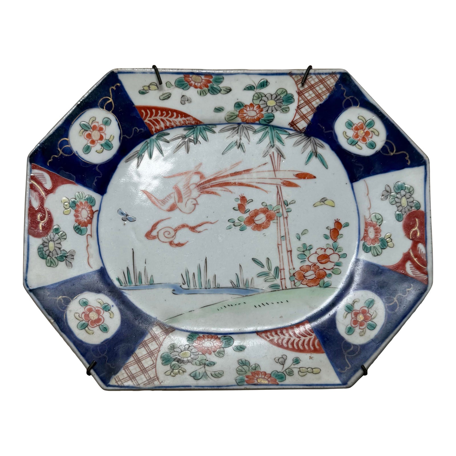 Antique Japanese Imari Porcelain Plate Octagonal Meiji Era 9” X 7.5 ...