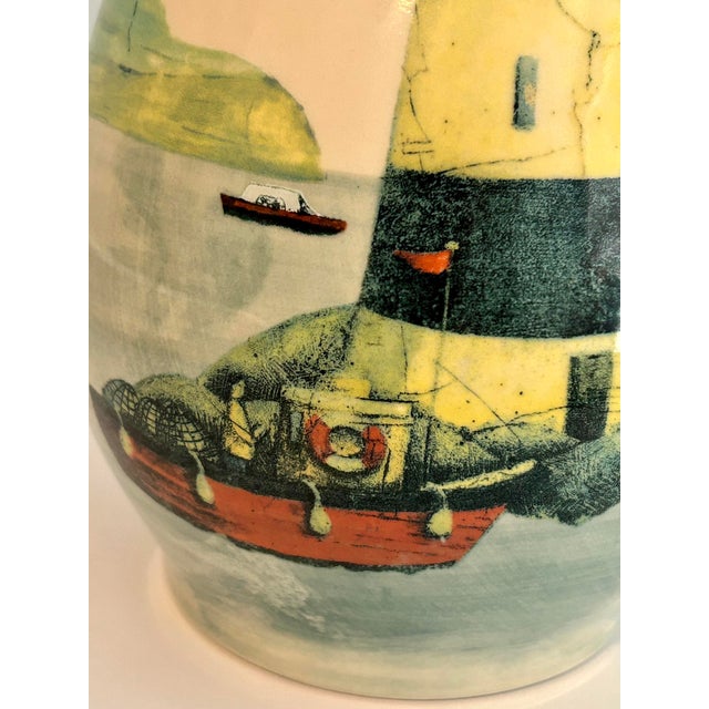 Vintage Lighthouse English Pitcher | Chairish