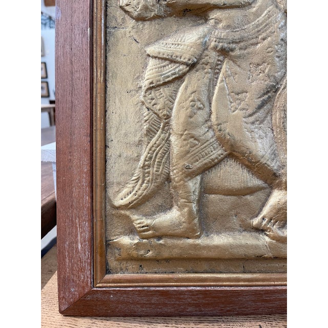 Vintage Framed Angkor Wat Thai Cambodian Temple Paper Mache Art | Chairish