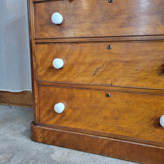 Mid 19th Century Mahogany Rounded Corner Chest on Plinth Base With ...