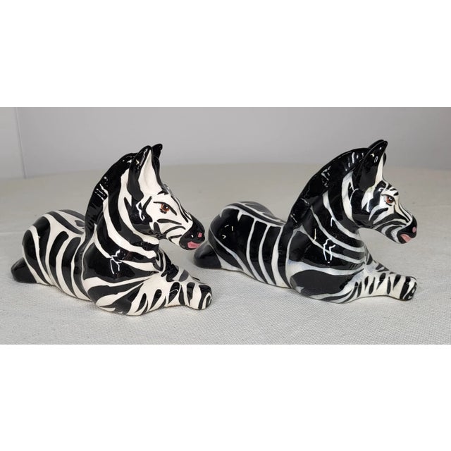 Pair of Vintage Zebra Figurines | Chairish