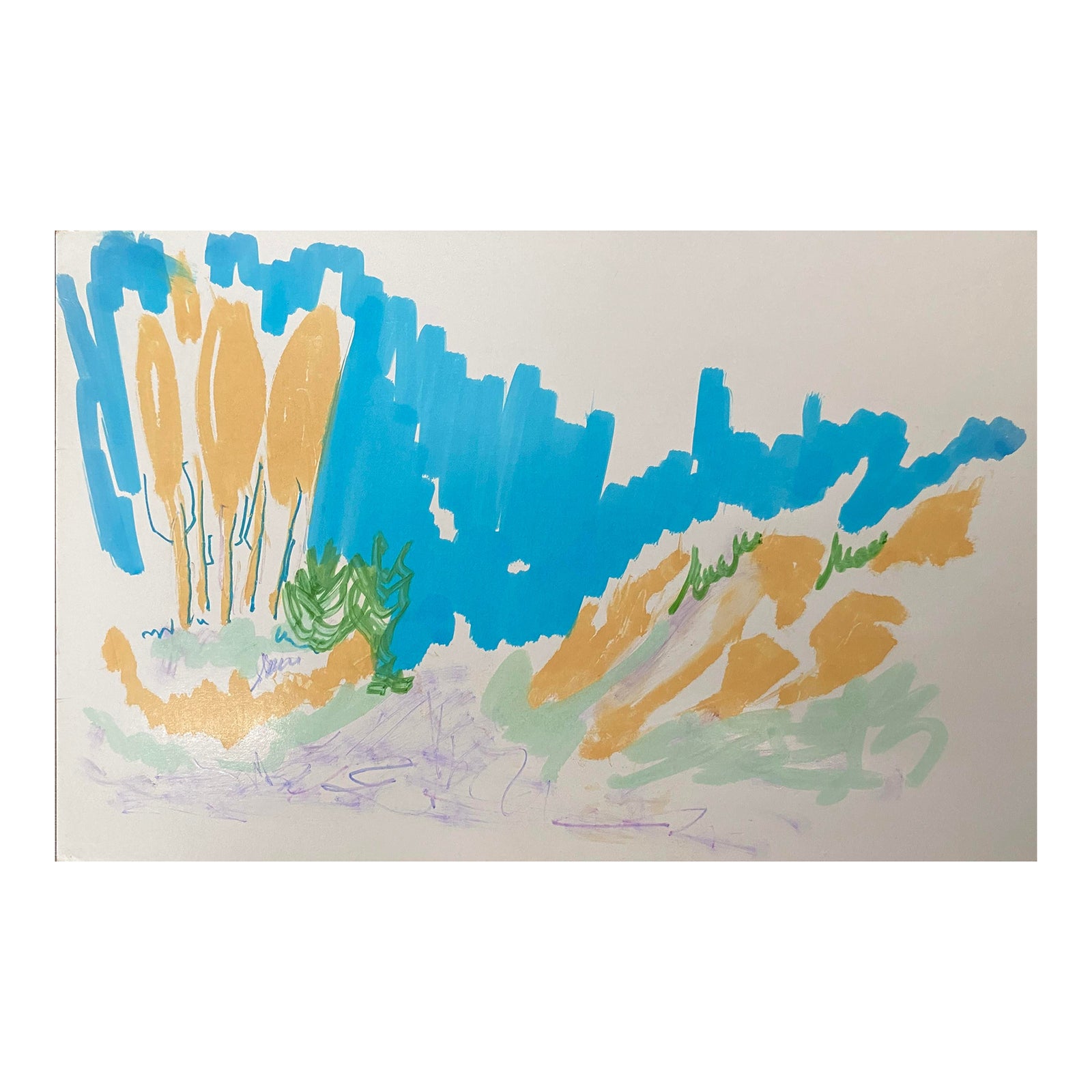 1960s Alexandra Merker Marths'a Vineyard Painting | Chairish