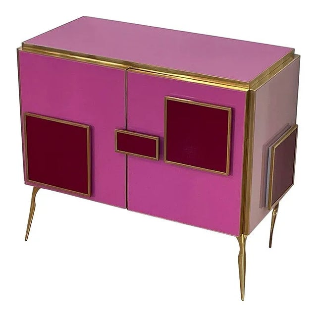 Pink LED Sideboard, 1980s | Chairish