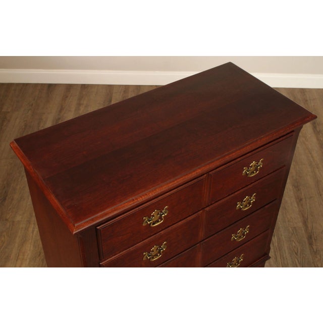 Thomasville 'Winston Court' Chippendale Style Cherry Tall Chest | Chairish