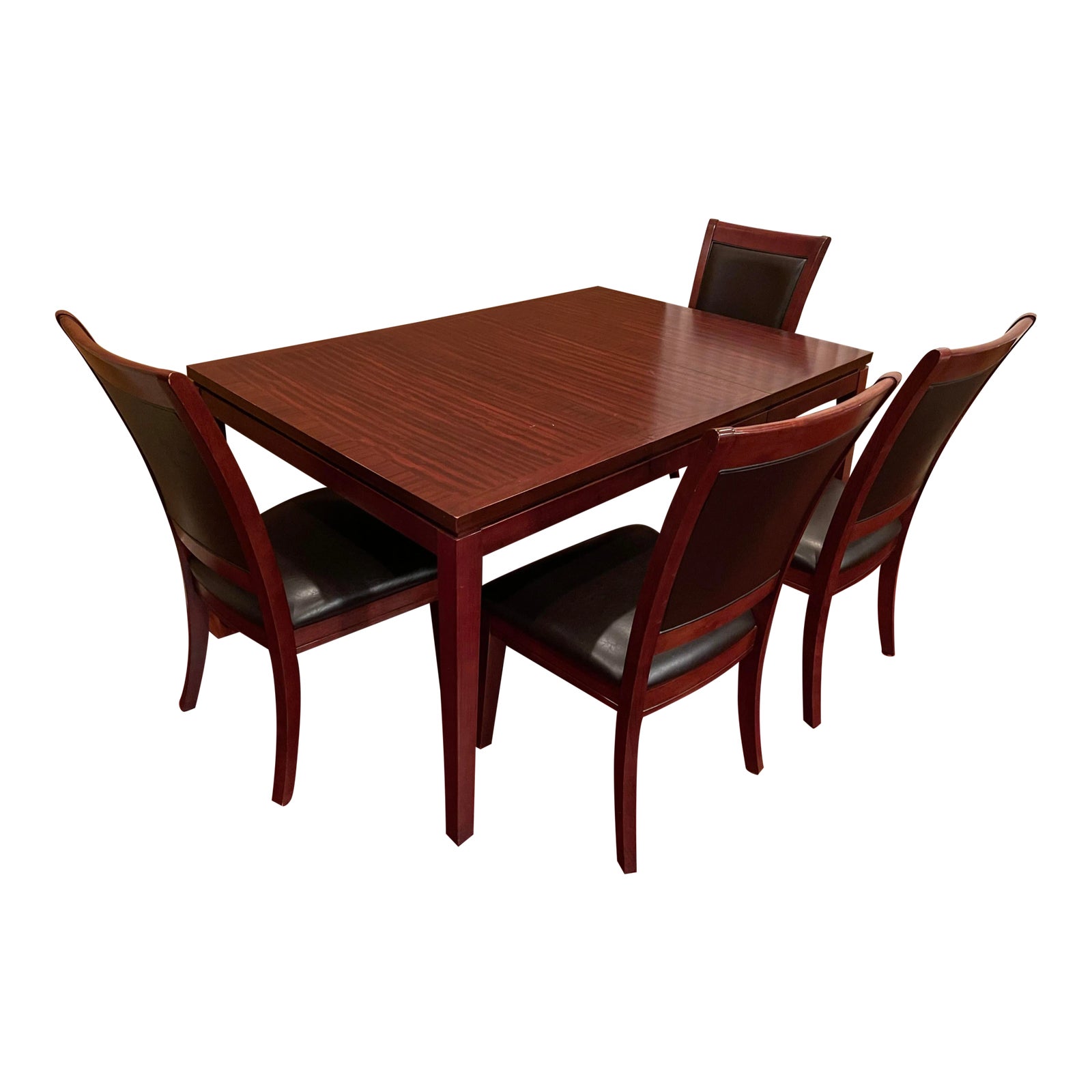 Hardwood Grain Dining Table | Chairish
