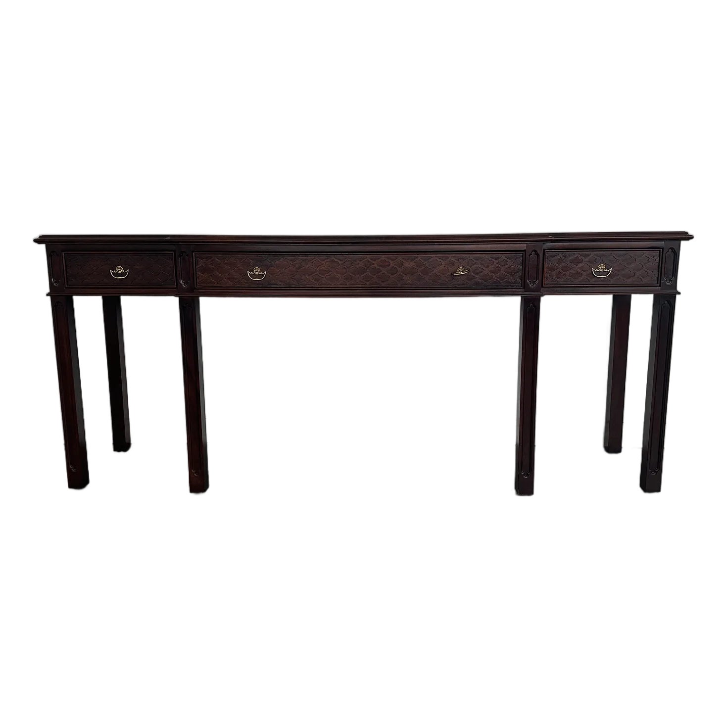 1980s Vintage Century Furniture Mahogany Console Table | Chairish
