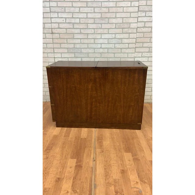 1960s Vintage Mid Century Modern Campaign Style Lift Top 3 Drawer ...