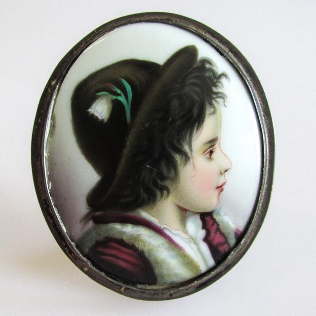 Antique Continental Hand Painted "Tyrolean Boy" Porcelain Portrait ...