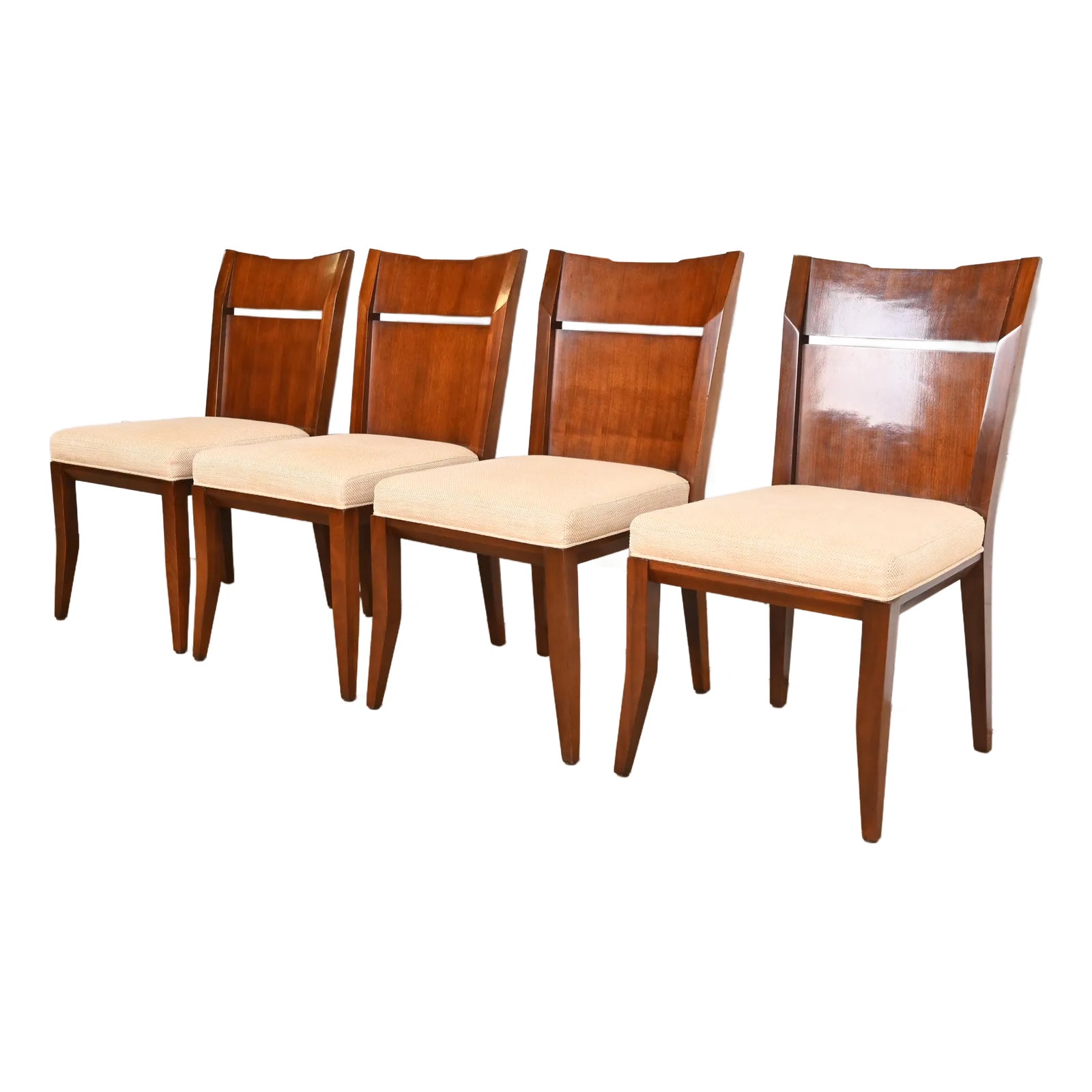 Bill Sofield for Baker Furniture Modern Walnut Dining Chairs, Set of ...