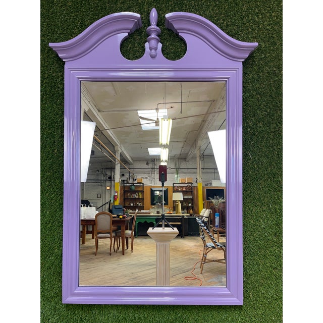 Vintage Federal Mirror in Lilac Lacquer | Chairish