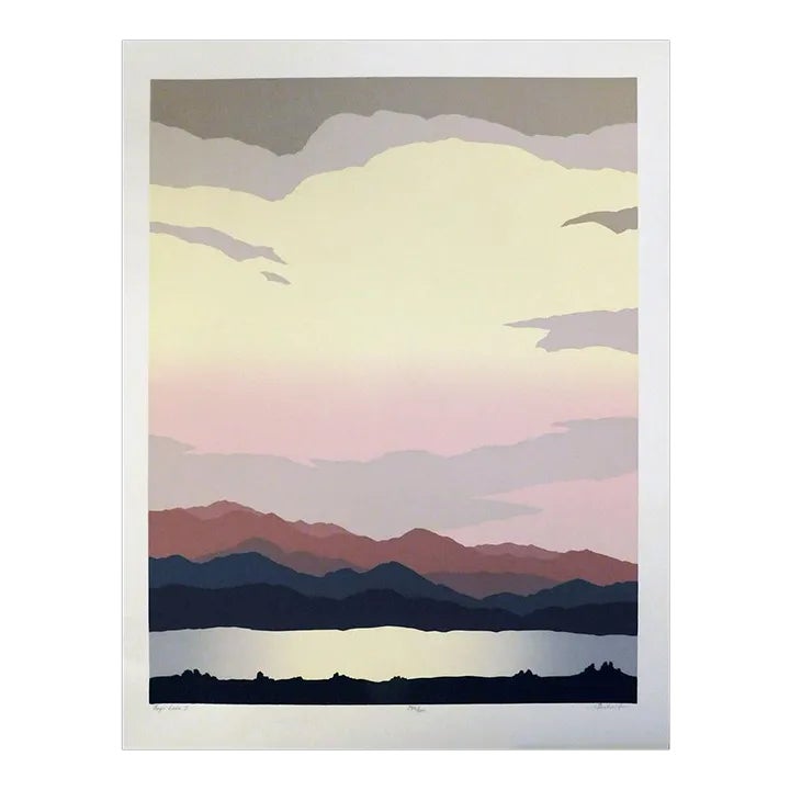 Jim Boutwell "Finger Lake I" Hand Signed Art Serigraph Print | Chairish