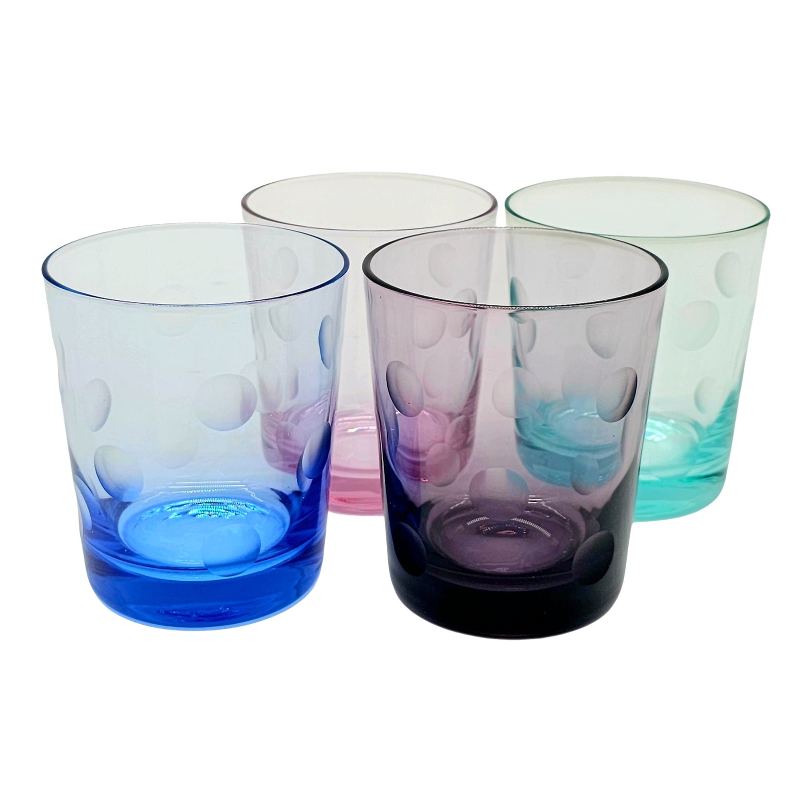 Marquis by Waterford Polka Dot Colored Dof Glasses – Set of 4, 12oz ...