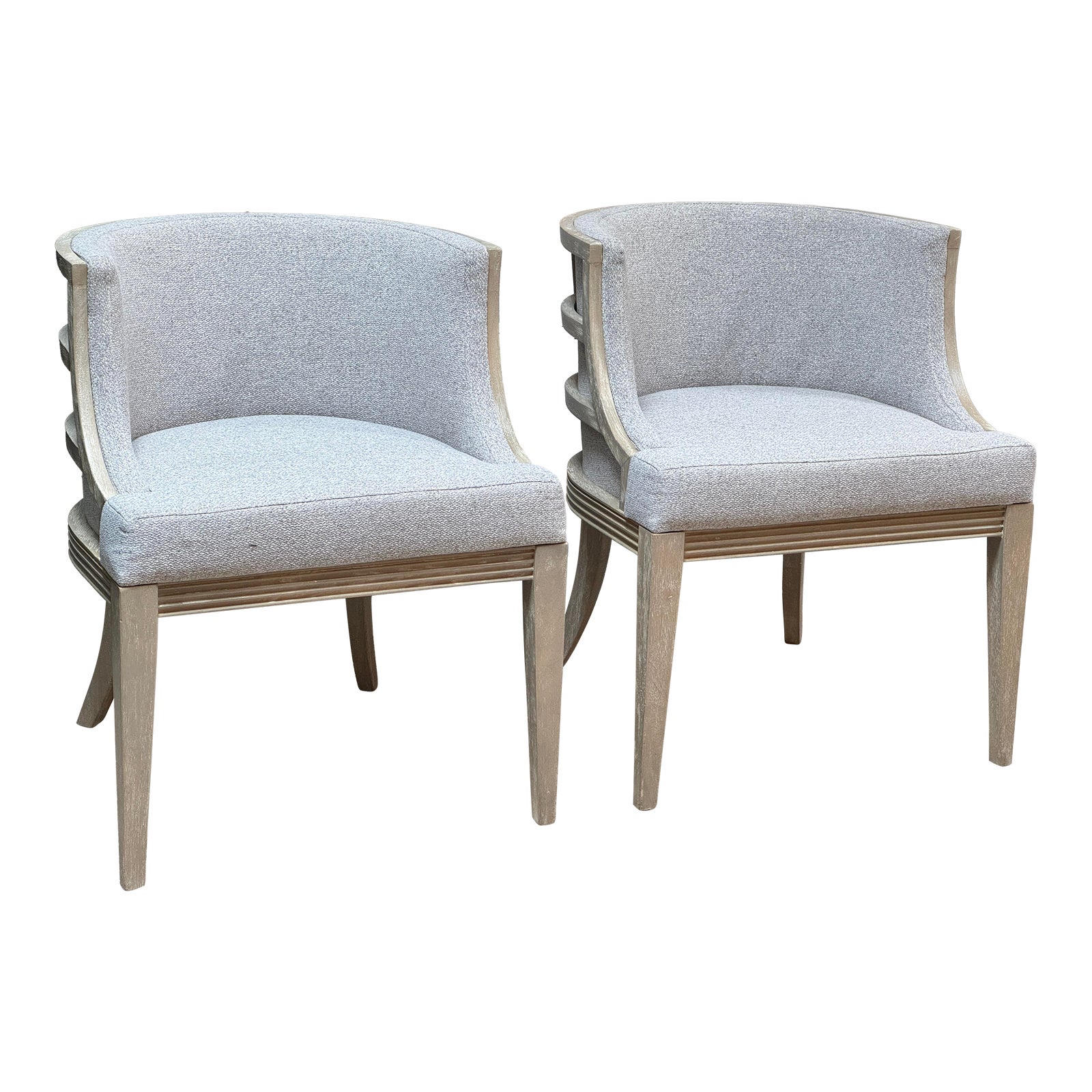 Universal Furniture Synchronicity Barrel Chairs, a Pair | Chairish