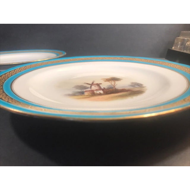 Pair of Antique English Porcelain Plates, Minton Marks. England, Circa ...