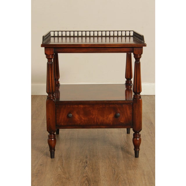 Hickory White Regency Style Mahogany Side Table | Chairish