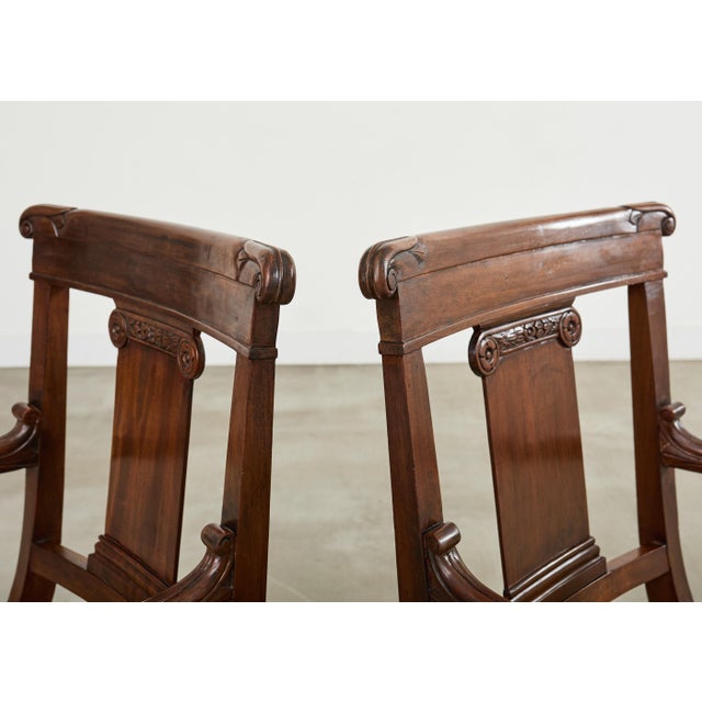 Set of Six English Regency Style Anglo-Indian Dining Chairs | Chairish