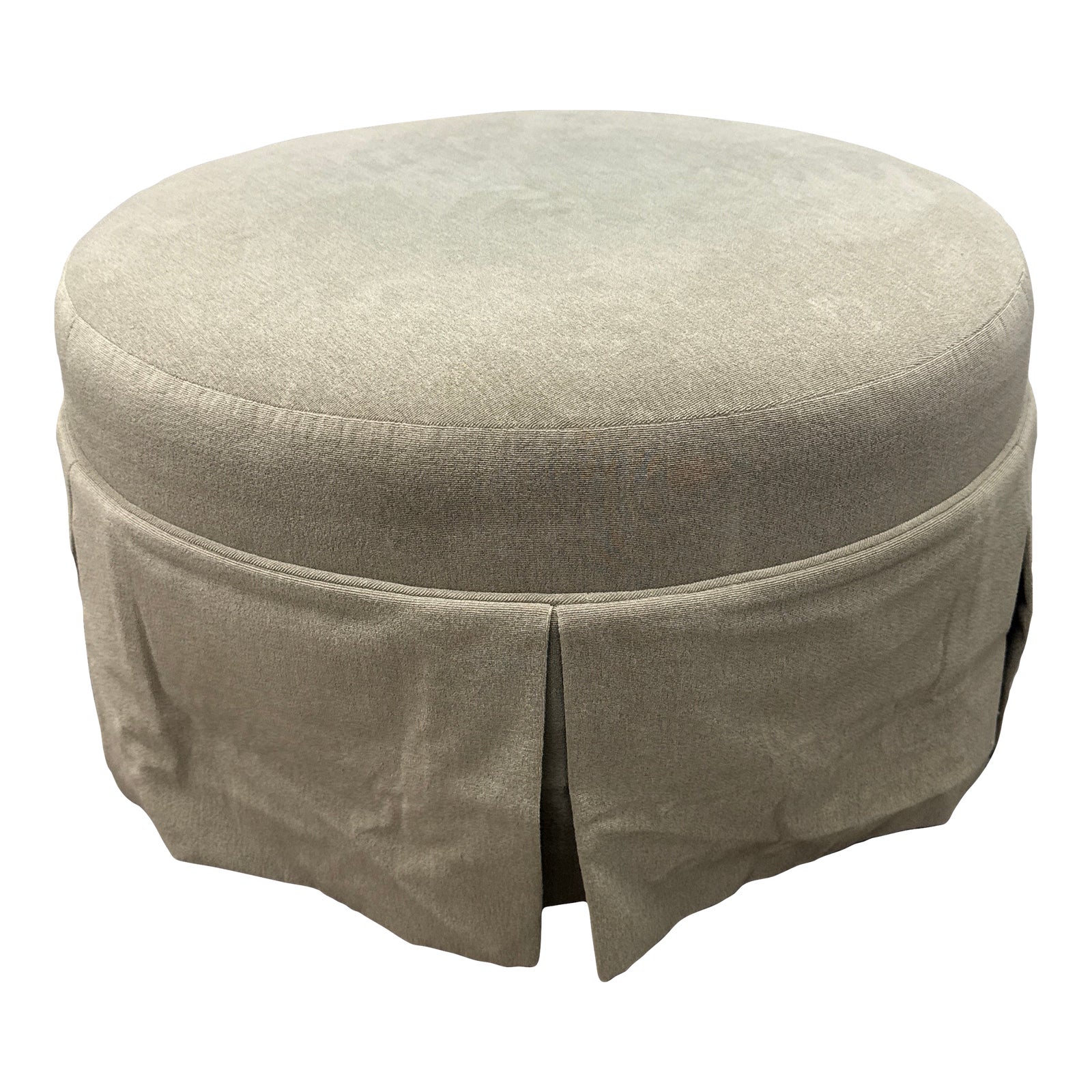 Circa 1990's Garry Hutton Designs Custom Skirted Round Ottoman ...