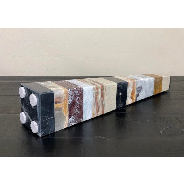 Vintage Multilayer Stone Marble Obelisk | Chairish