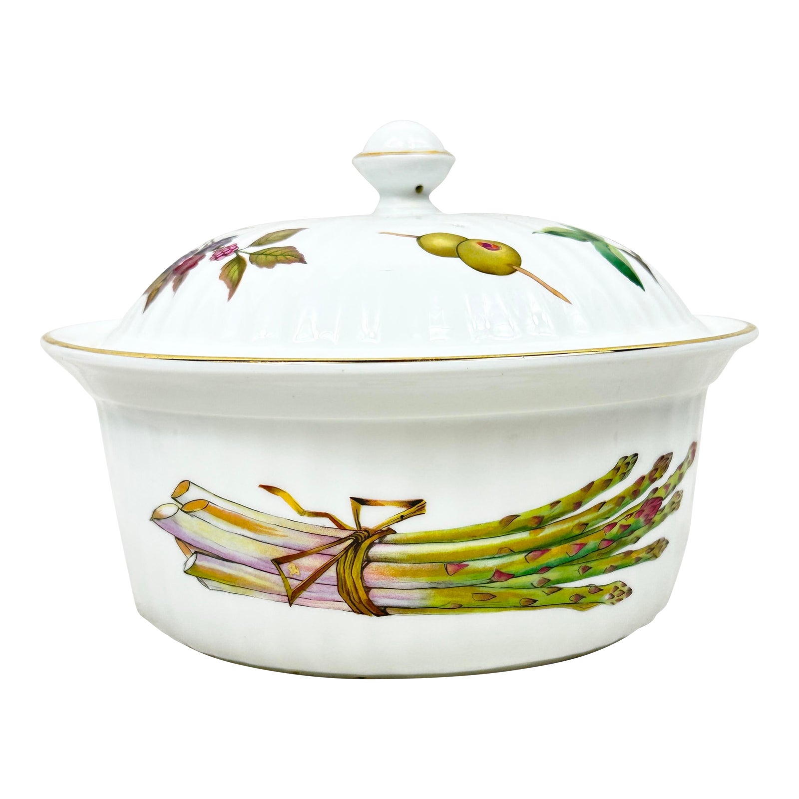 Vintage Royal Worcester Evesham Gold Casserole Dish | Chairish