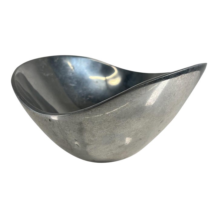 1960s Modern Nambé Vintage Bowl Butterfly Dish New Mexico | Chairish