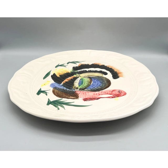 Vintage Turkey Hand Painted Ceramic Platter for Fall/ Thanksgiving ...