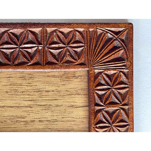 Antique Guatemalan Hand Carved Wood Picture Frame | Chairish