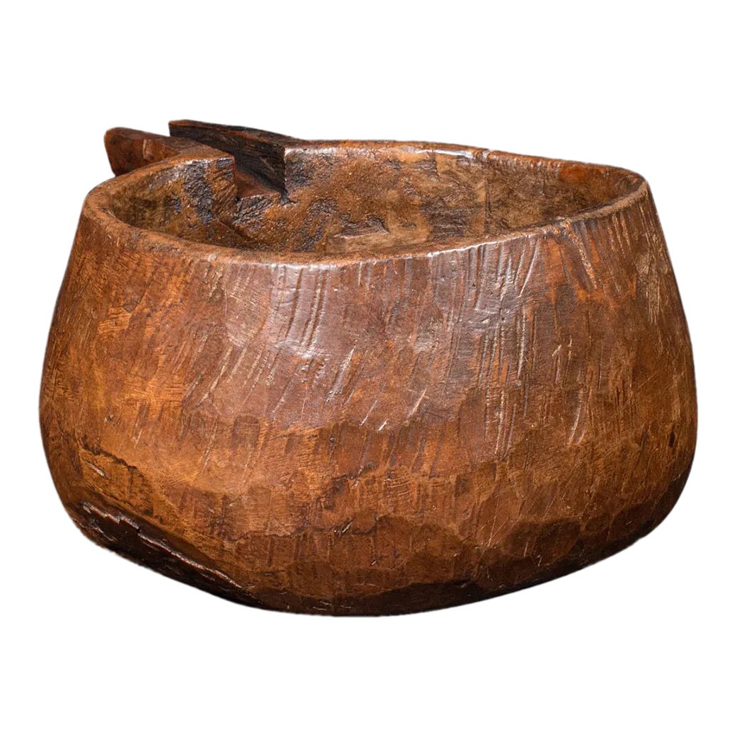 1850s Victorian Antique Hand Carved Pouring Dish, Indian, Hardwood ...