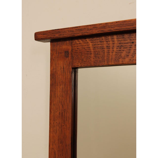 Mission Style Oak Wall Mirror | Chairish