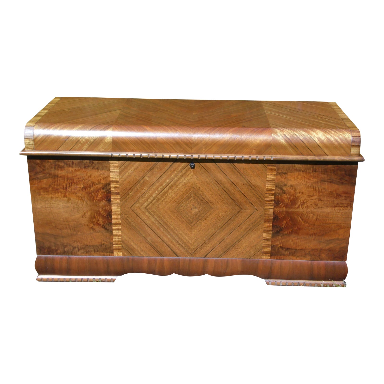 Antique Lane Art Deco Waterfall Cedar Trunk Hope Chest Chairish