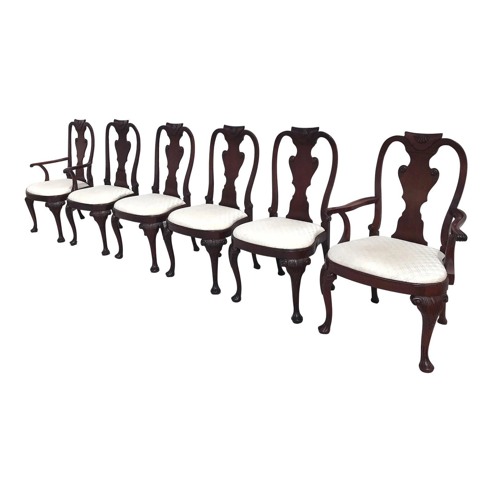 Baker Historic Charleston Mahogany Dining Chairs - Set of 6 | Chairish