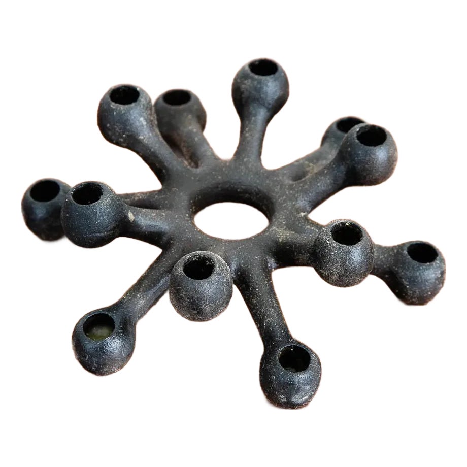 Mid Century Danish Modern Dansk Cast Iron Spider Taper Candleholder ...