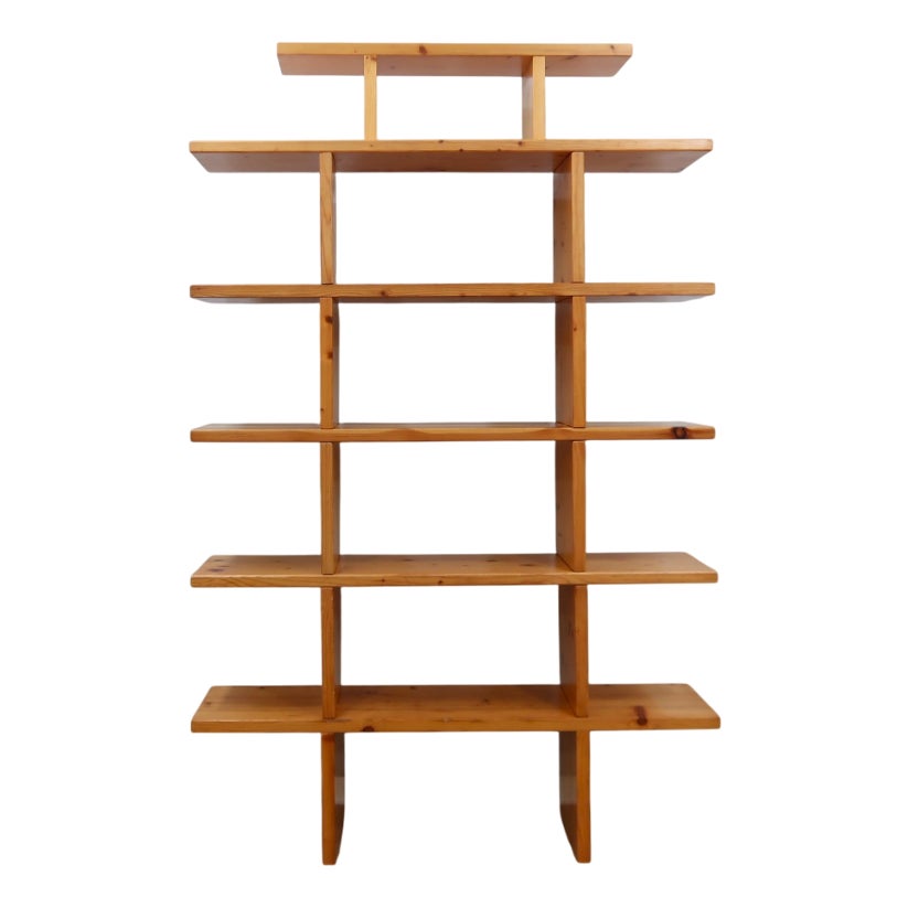 Vintage Modular Bookcase in Larch Wood from Ideal Form, 1970s | Chairish