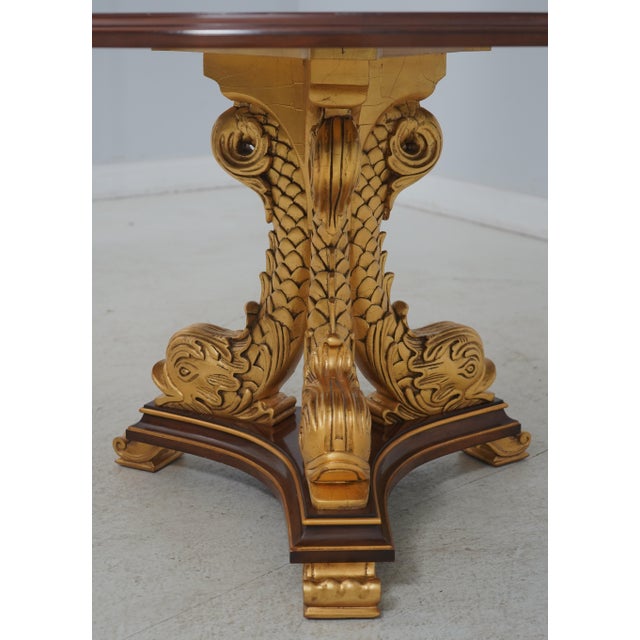 Karges Dolphin Base Round Center Dining Room Table | Chairish