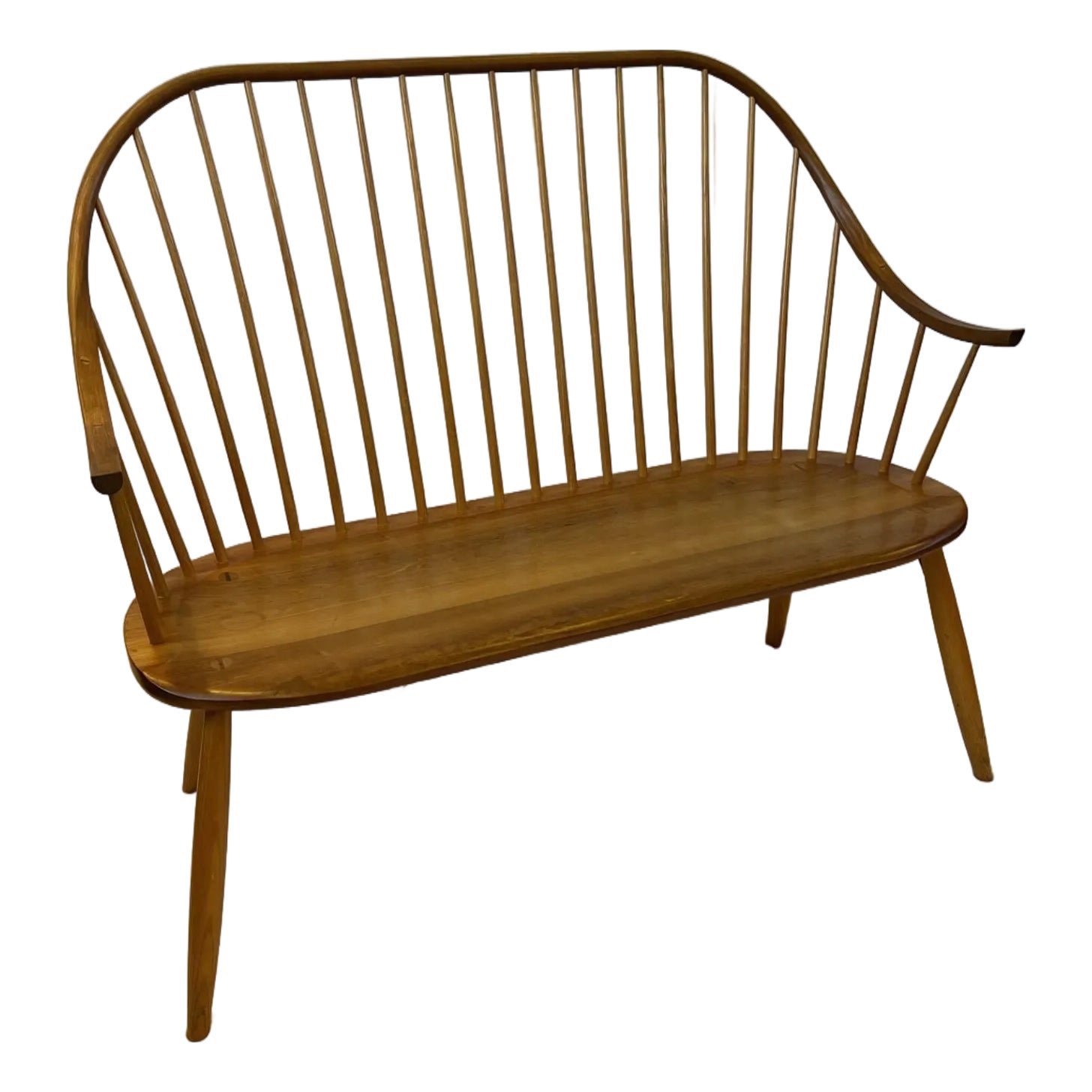 2000 Thomas Moser Cherrywood Continuous Arm Benches - Set of 2 | Chairish