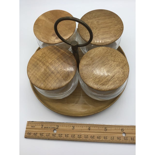 MCM Condiment Set Mid Century Modern 5 Piece Condiment Set Myrtlewood ...