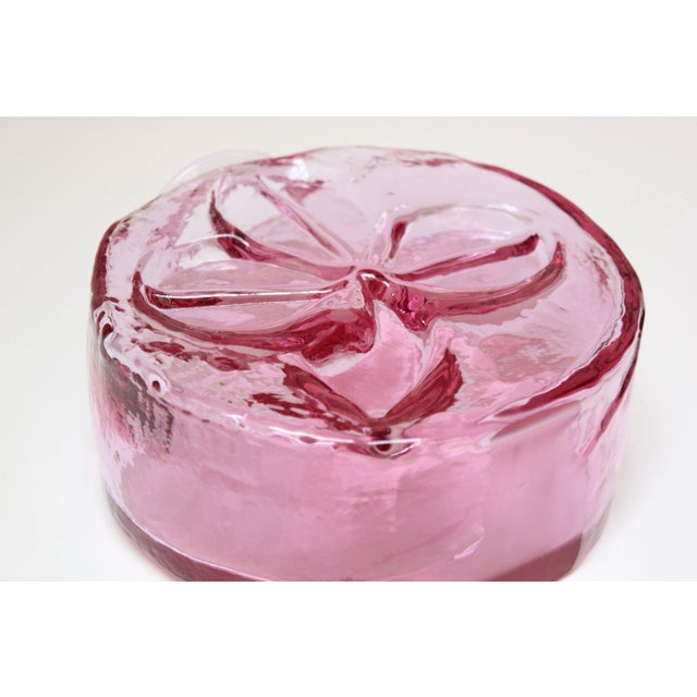 Vintage Blown Glass "Clover" Vase by Joel Myers for Blenko in Rosé ...