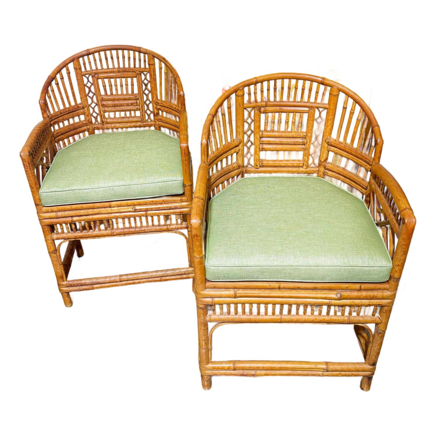 Mid 20th Century Brighton Pavilion Bamboo Arm Chairs Pair by ...