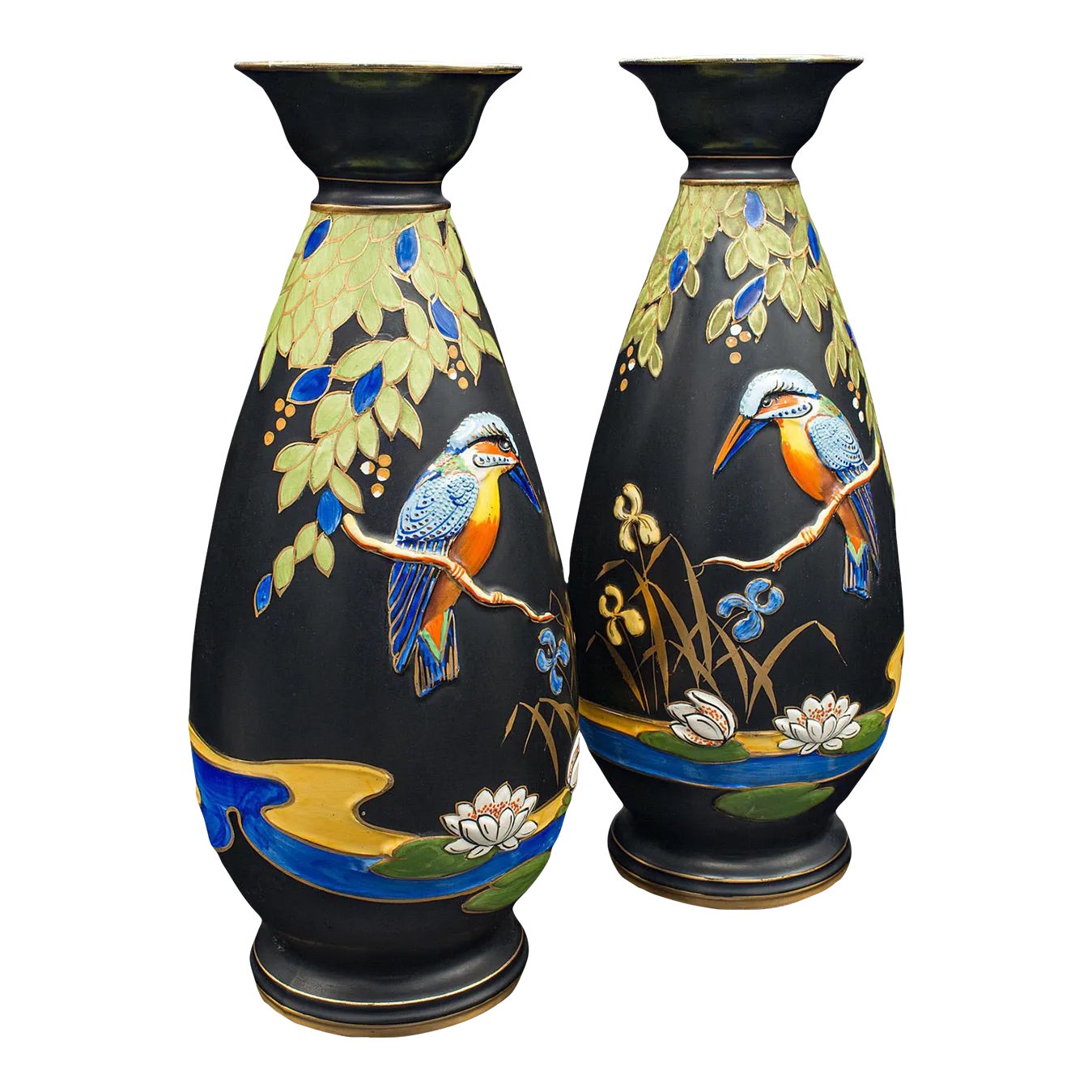 1930's Pair of Vintage Display Vases | Chairish