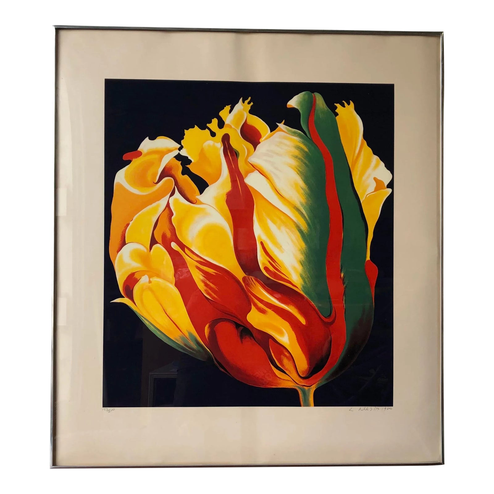 Large Vintage Original Lithograph Numbered and Signed by the Artist ...