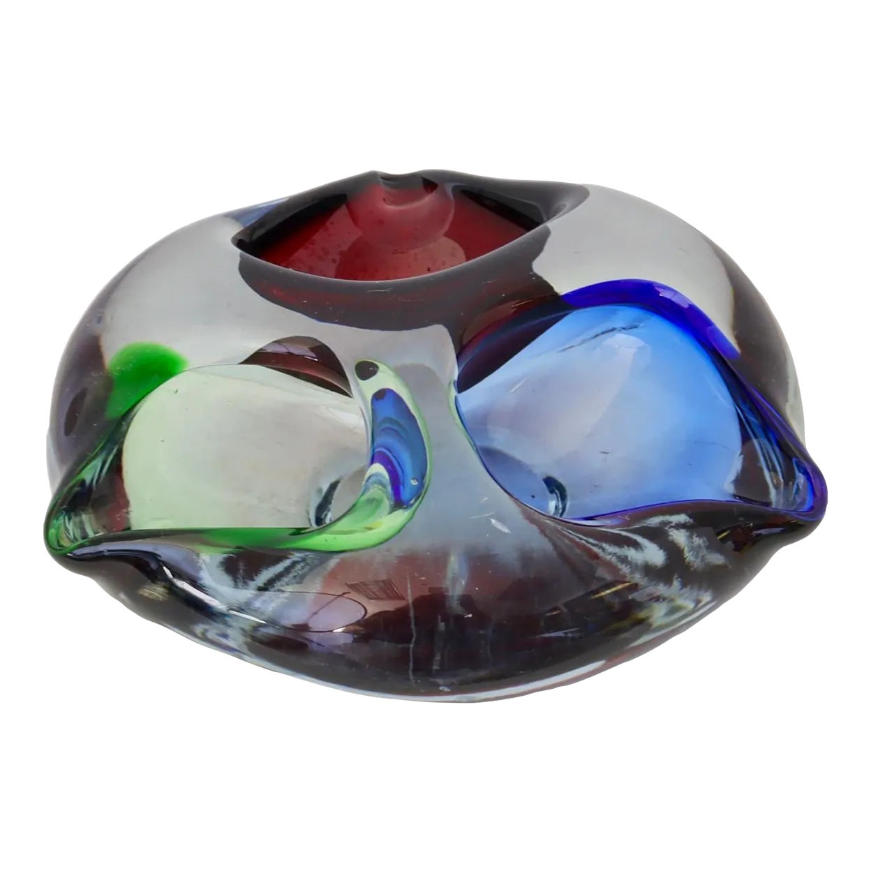 Murano Glass Multi-Compartment Bowl | Chairish