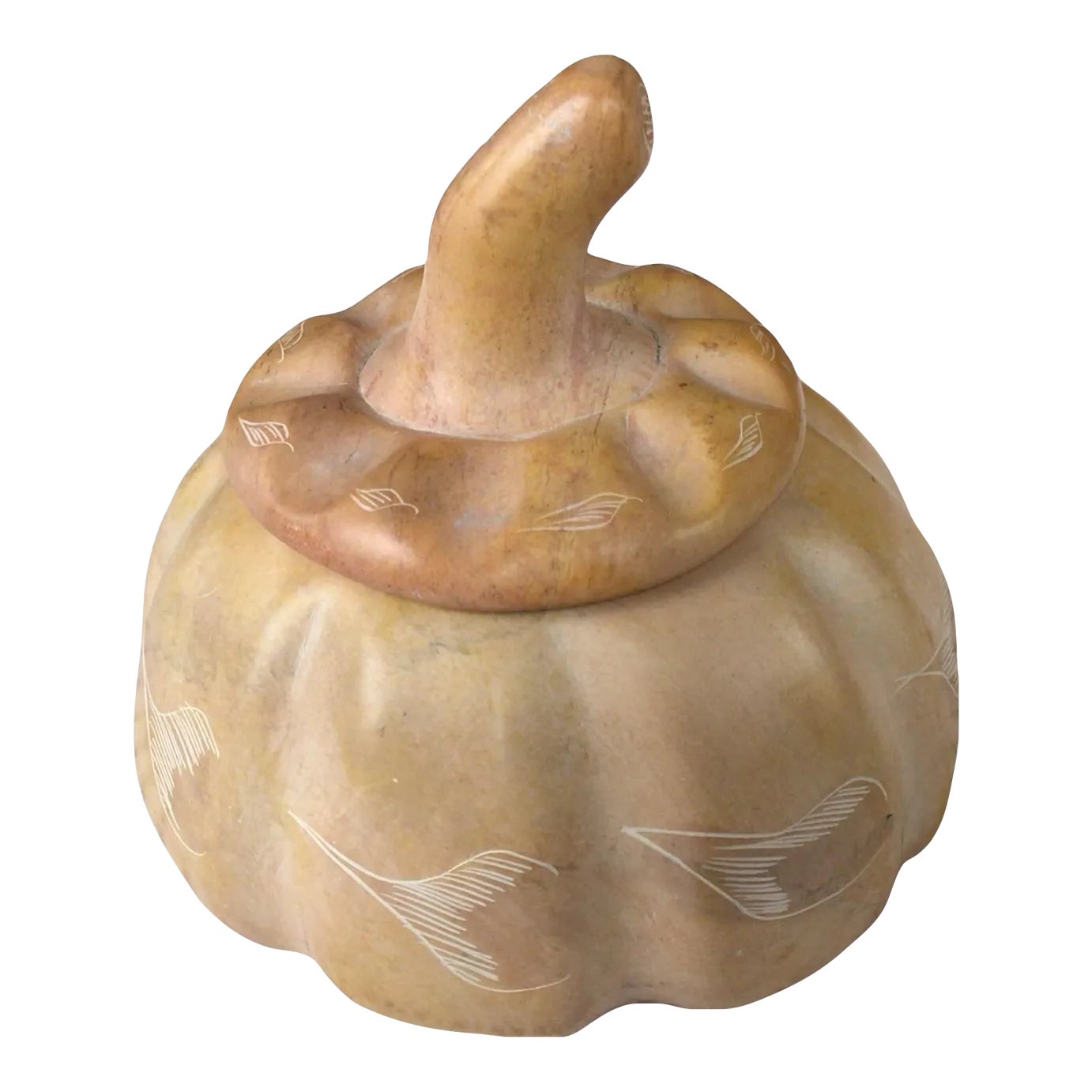 1990s Hand-Made Lidded Gourd Style Jar | Chairish