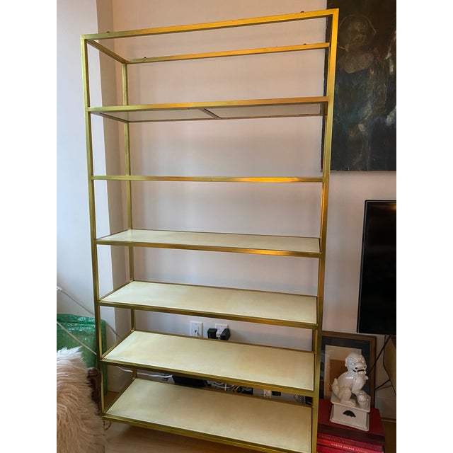 Theodore Alexander Milo Brass Etagere | Chairish