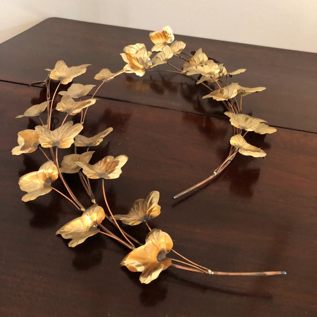 Mid-20th Century Brass & Copper Ivy Wall Art Sprays — a Pair | Chairish