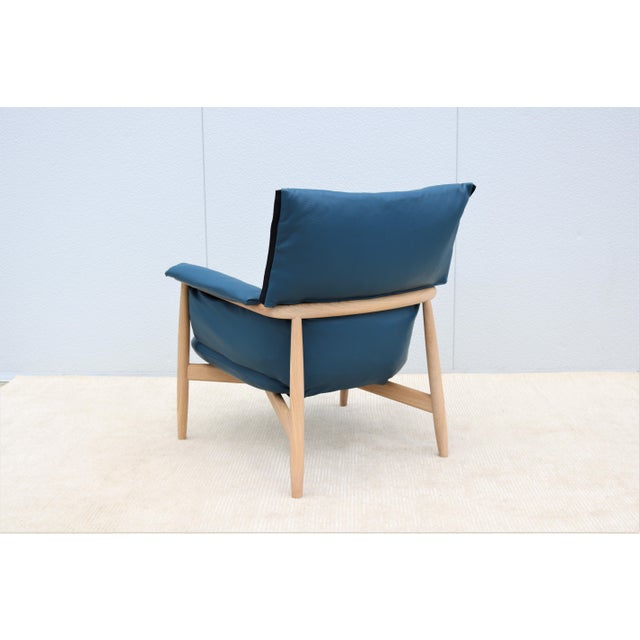 Danish Modern Eoos for Carl Hansen & Son E015 Blue Leather Embrace ...